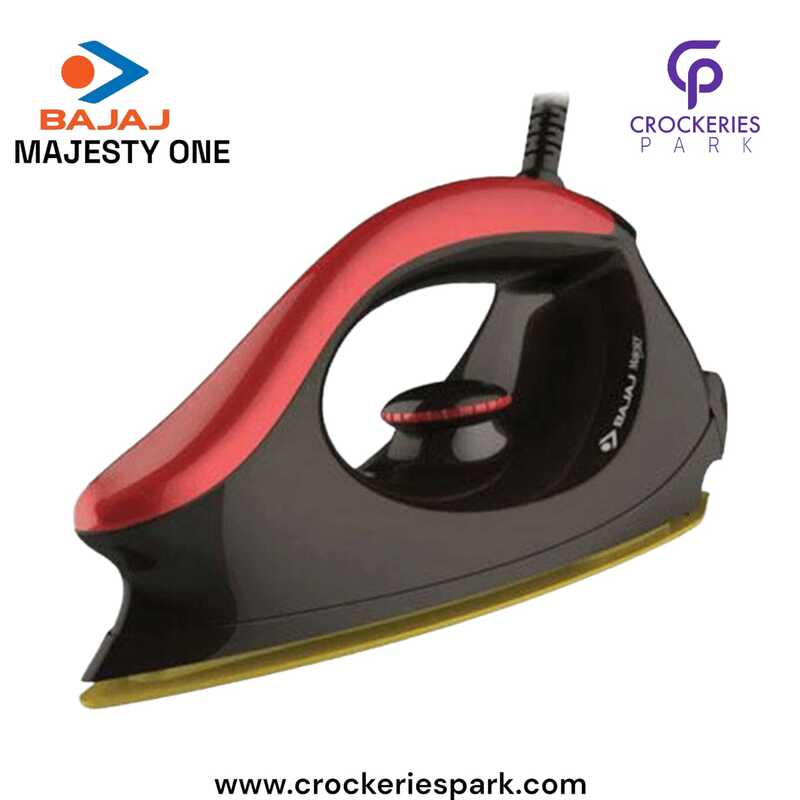 Crockeries Park - Buy Bajaj Majesty One 1000-Watt Dry Iron Red/Black