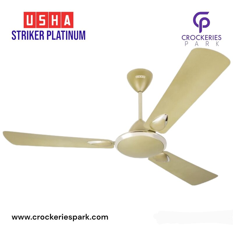 Crockeries Park - USHA Ceiling Fan Striker Platinum 1400mm Price In ...