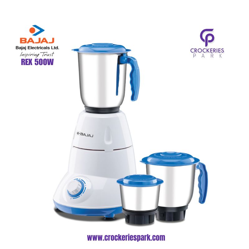 Crockeries Park - Buy Bajaj Bravo Mixer Grinder-Blender-Juicer 500W 3 Jar